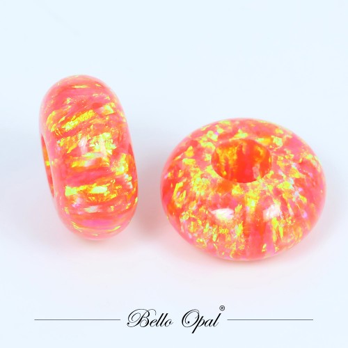 Lab-grown Synthetic Opal Rondelles | Bello Opal -OP37-RDD3-A